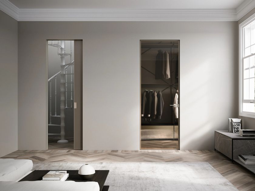PIANA Satin glass pocket sliding door By ADL