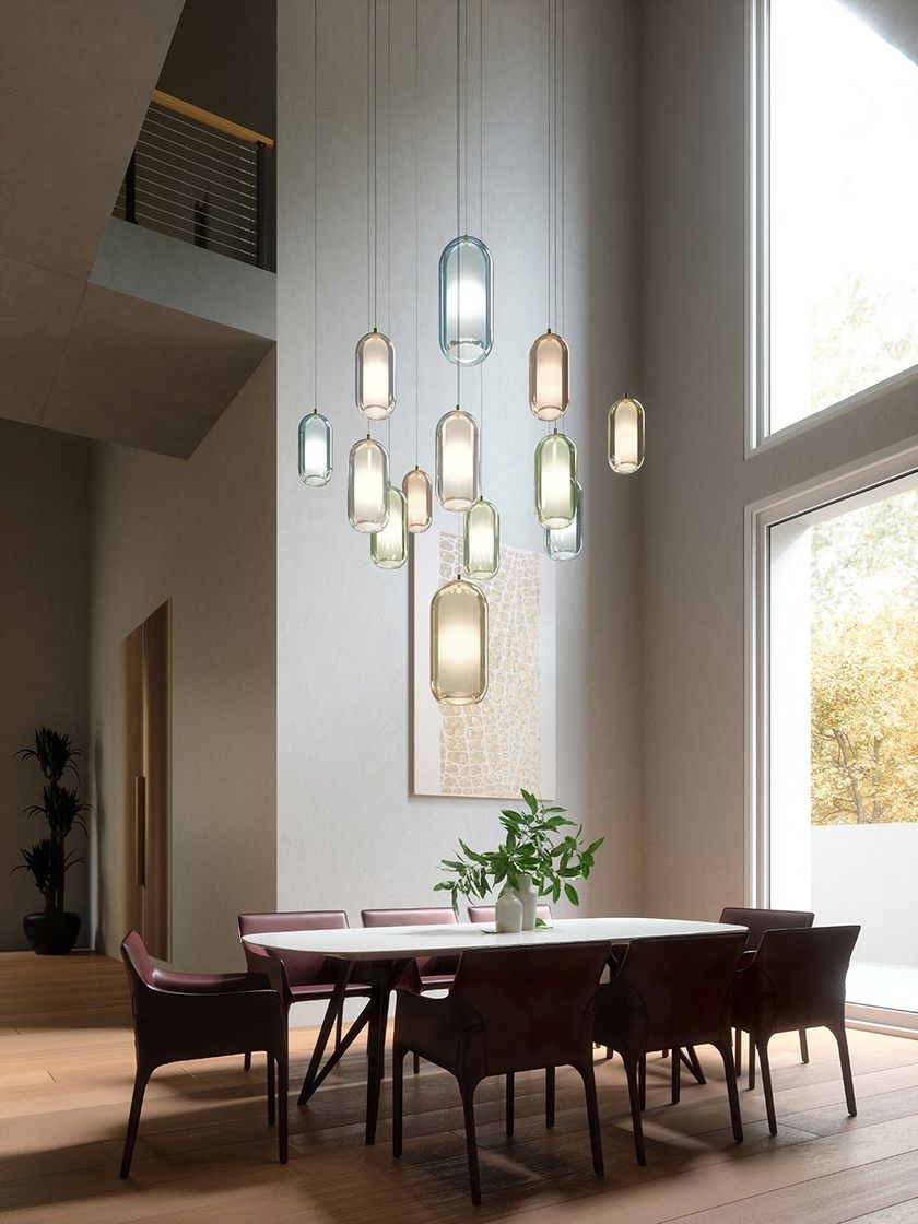 AERON Blown glass pendant lamp By Cangini & Tucci