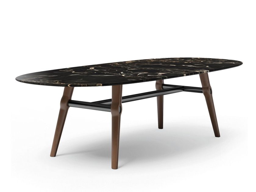 AGO Oval marble table By Giorgetti | design Carlo Colombo