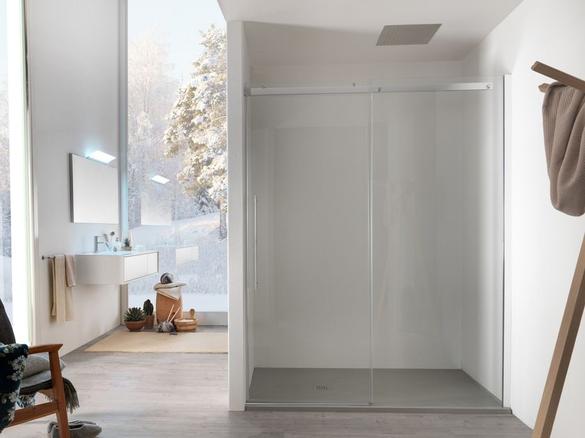 AIR - 3 Box doccia a nicchia in vetro con porta scorrevole By INDA ...