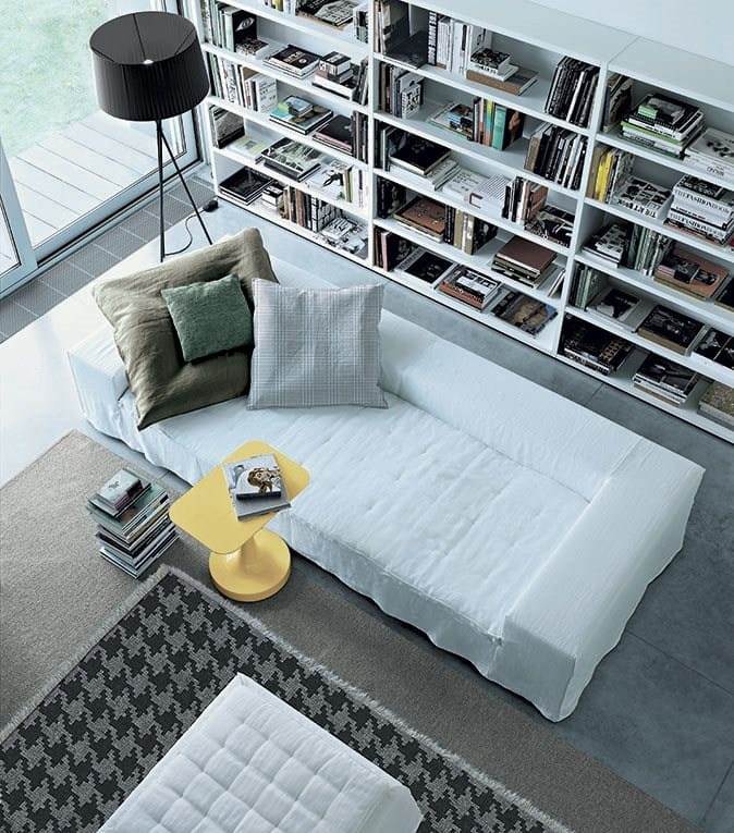 Divano sfoderabile in tessuto AIRPORT By Poliform design Paola Navone