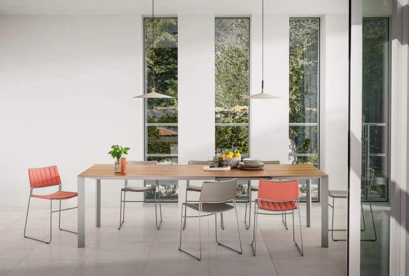 AKASHI | Wood veneer table By Midj