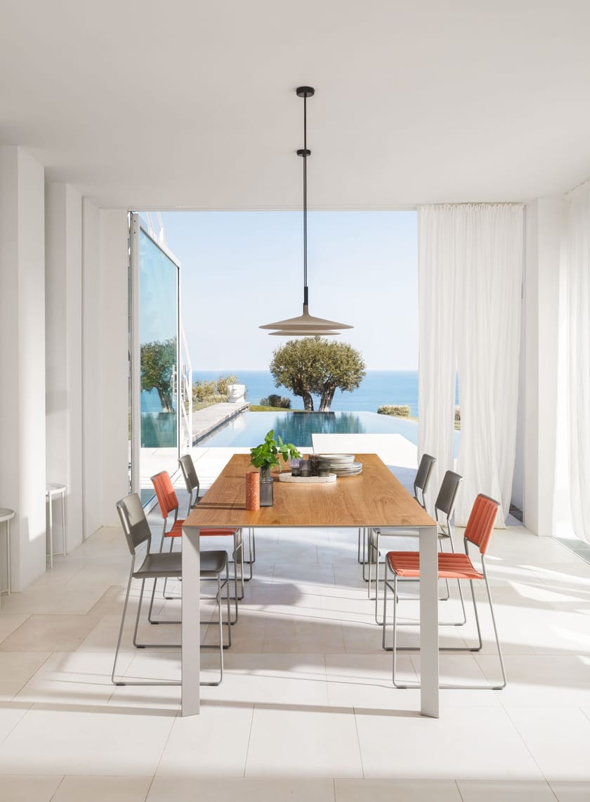 AKASHI | Wood veneer table By Midj