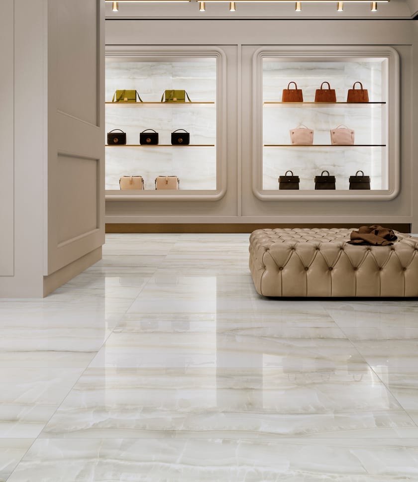 Porcelain stoneware wall/floor tiles with marble effect AKOYA IVORY By ...