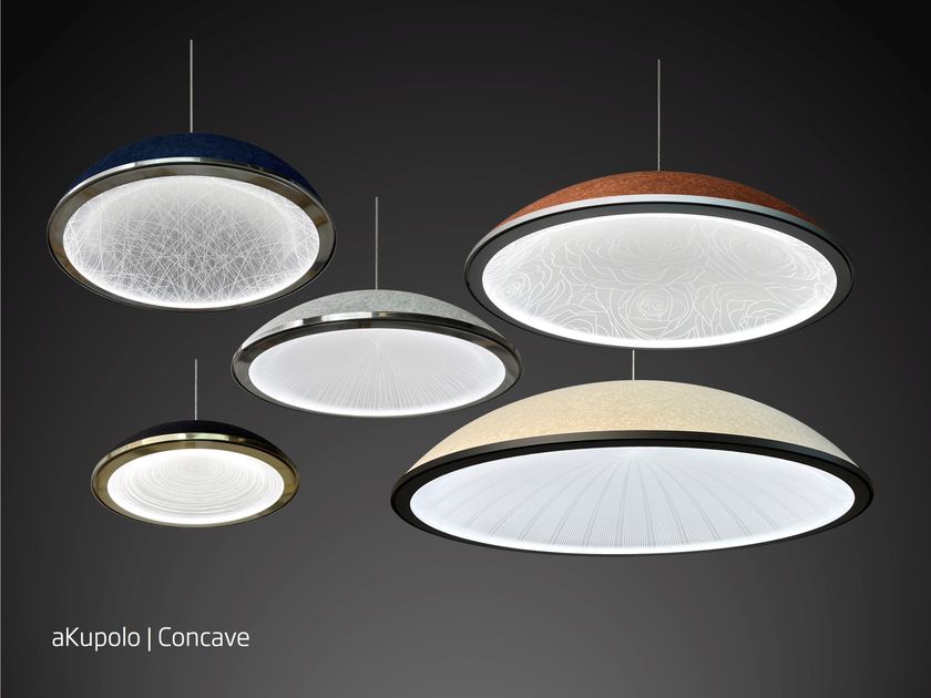aKupolo - Concave pendant lamp acoustic By ArchilumO
