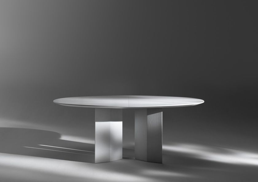 PRAIA ELLIPTICAL Oval wooden table By ALBEDO