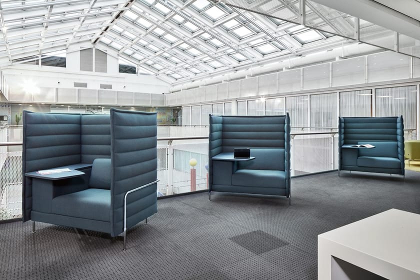 High-back fabric small sofa ALCOVE HIGHBACK WORK By Vitra design Ronan ...