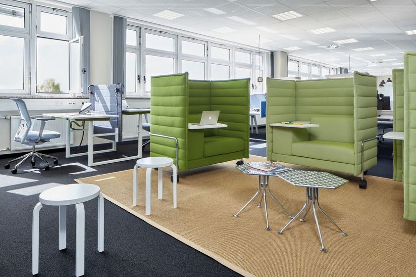 High-back fabric small sofa ALCOVE HIGHBACK WORK By Vitra design Ronan ...