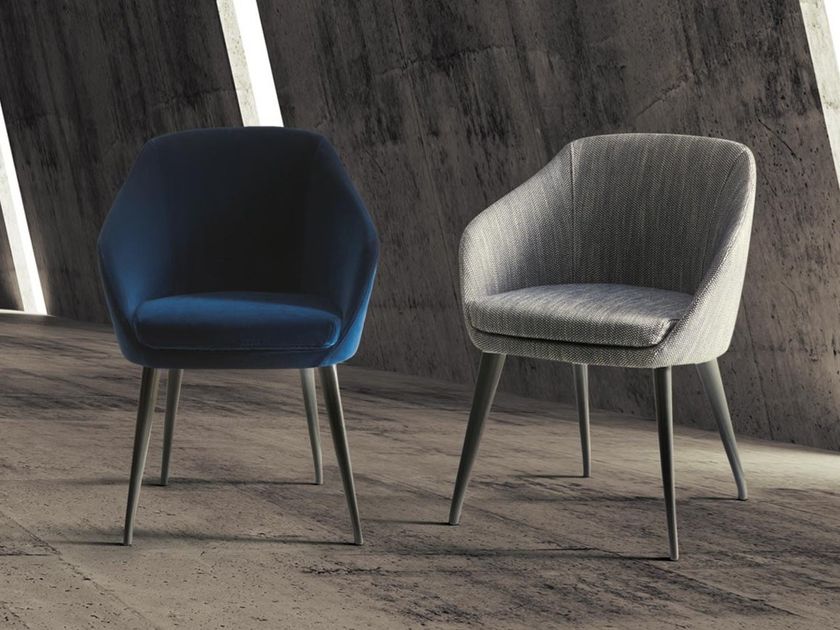 ALERIA Fabric chair with armrests By Papadatos