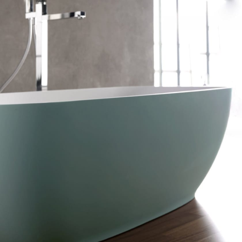 Freestanding oval Solid Surface bathtub ALEXIA COLOR By Blu Bleu