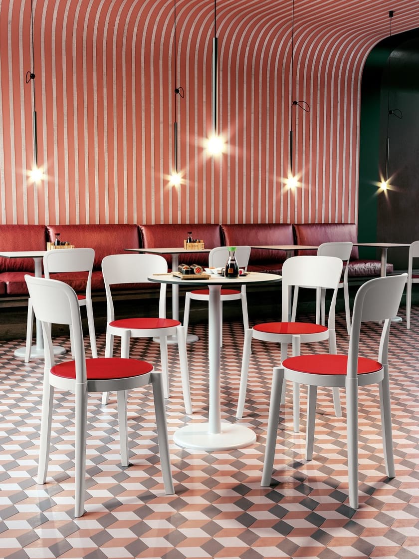 ALFIERE B/T-600 Round table in painted metal and HPL top By COLOS ...