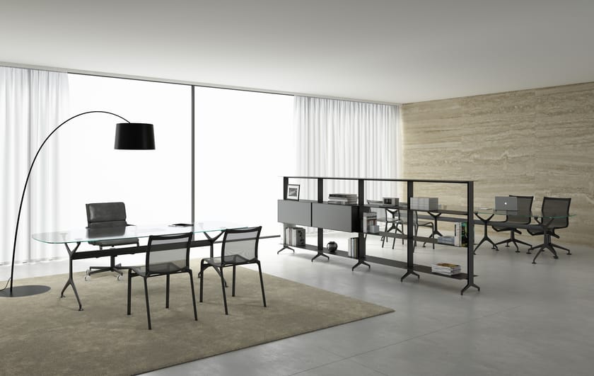 Open modular aluminium bookcase ALINE - S02 Aline Collection By Alias design Dante Bonuccelli