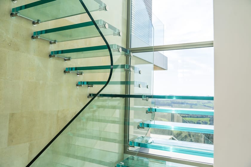 Glass Open staircase ALL GLASS STAIRS MISTRAL By Siller Treppen