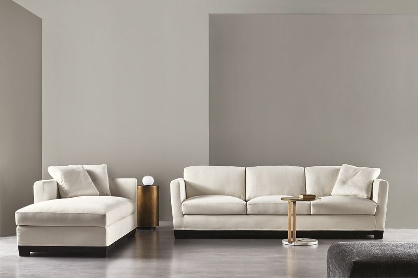 ALLEN Upholstered fabric day bed By Meridiani