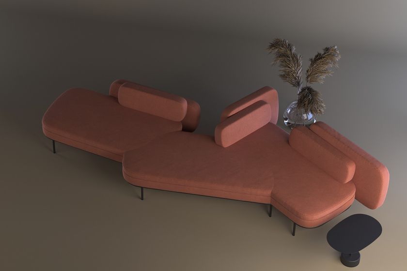 ALONG Fabric sofa By DONNA Furniture | design Denys Sokolov