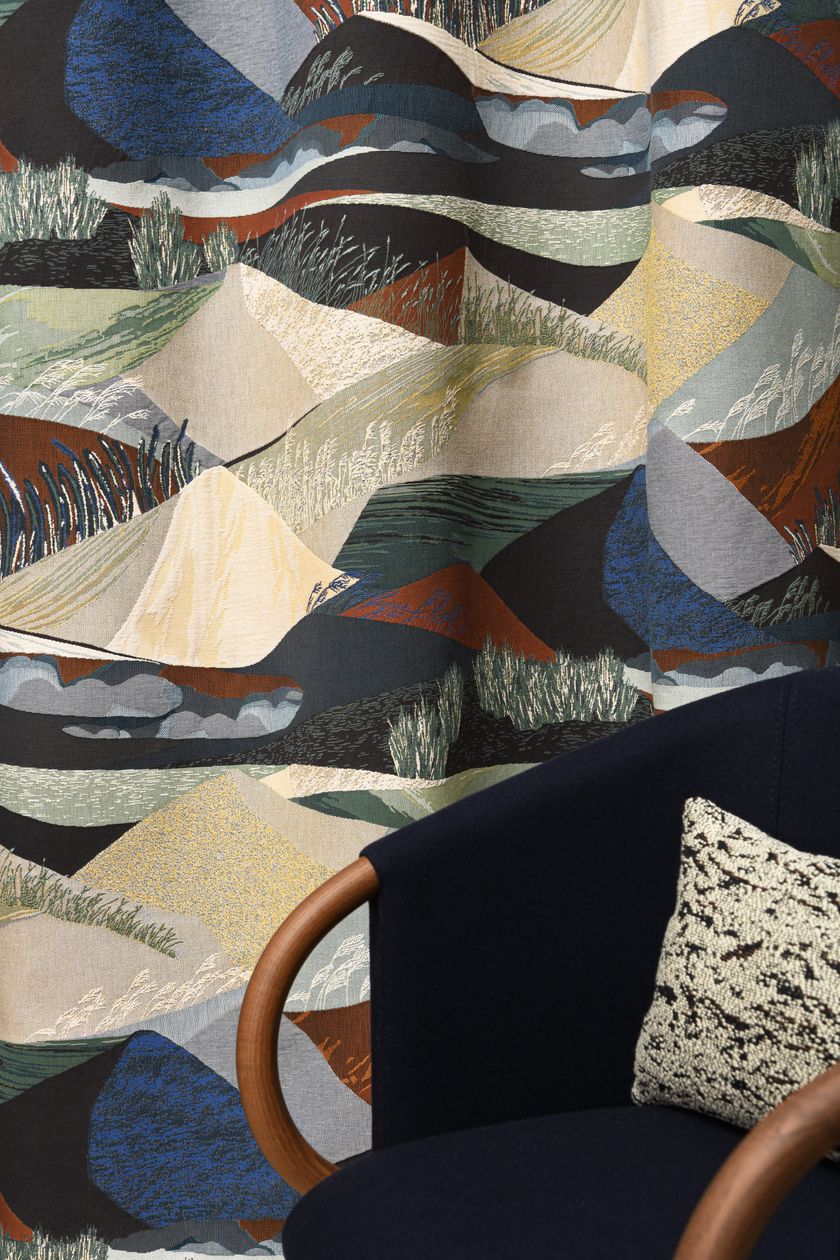 Cotton fabric with graphic pattern ALTITUDE By LELIEVRE