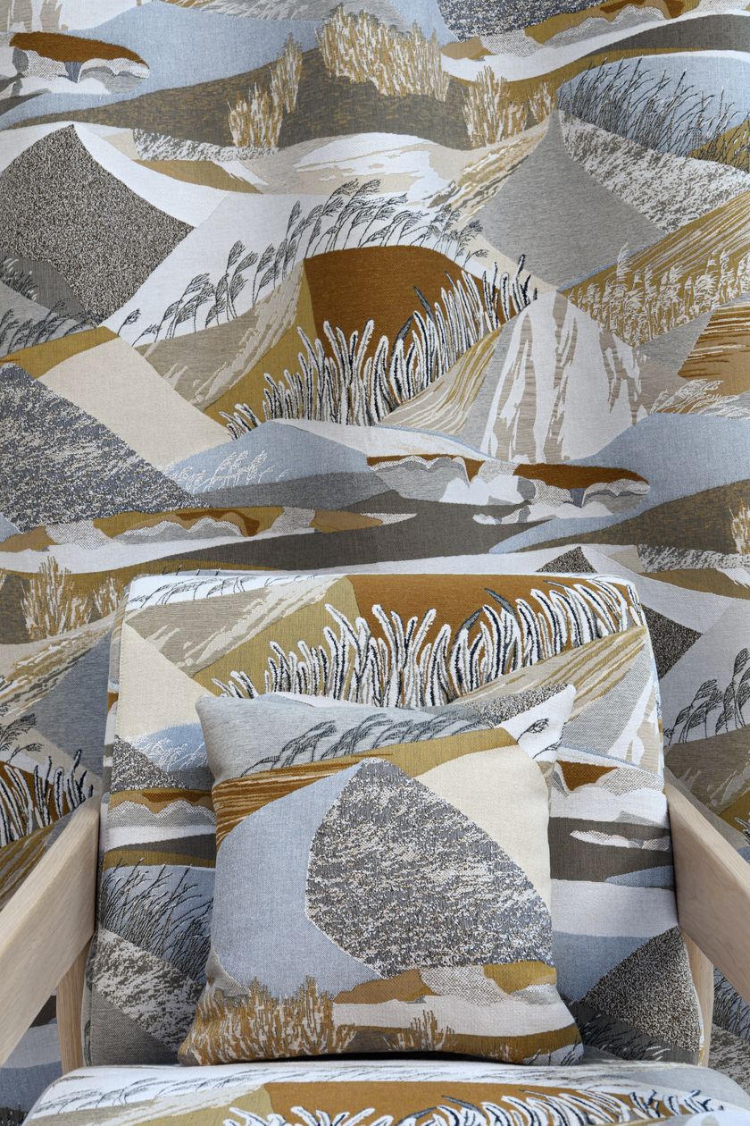 Cotton fabric with graphic pattern ALTITUDE By LELIEVRE
