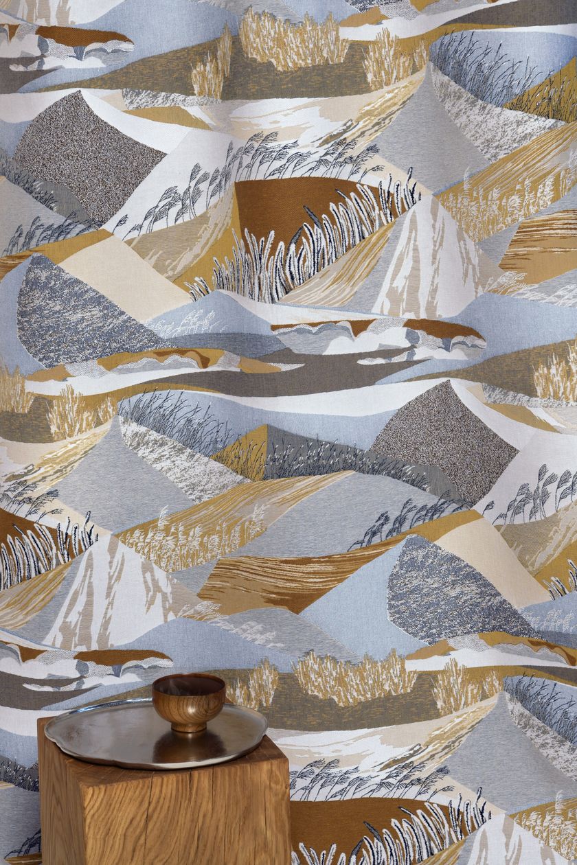 Cotton fabric with graphic pattern ALTITUDE By LELIEVRE