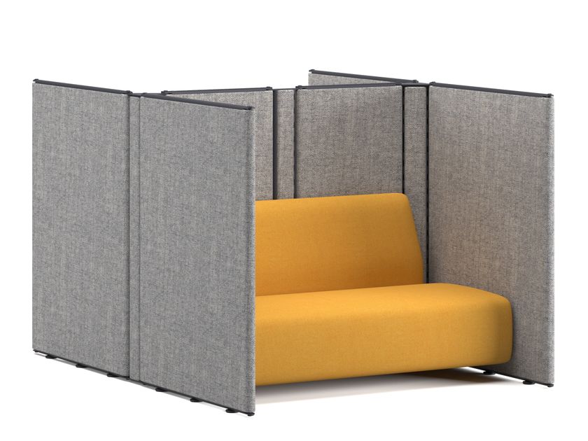ALVEARE Sectional office desk with sound absorbing screens By Ersa ...