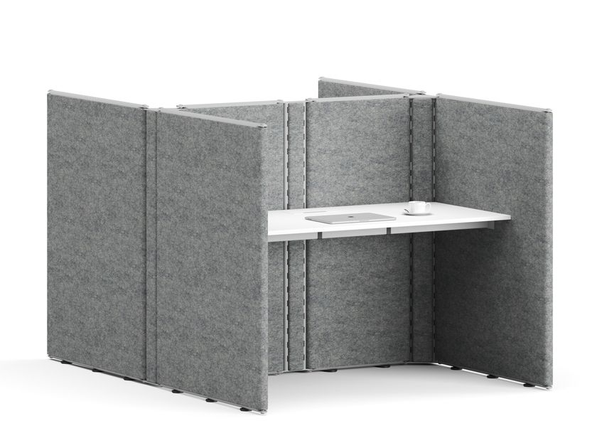 ALVEARE Sectional office desk with sound absorbing screens By Ersa ...