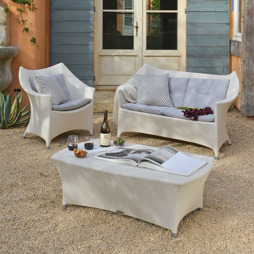AMARI Rectangular low JanusFiber® garden side table By JANUS et Cie