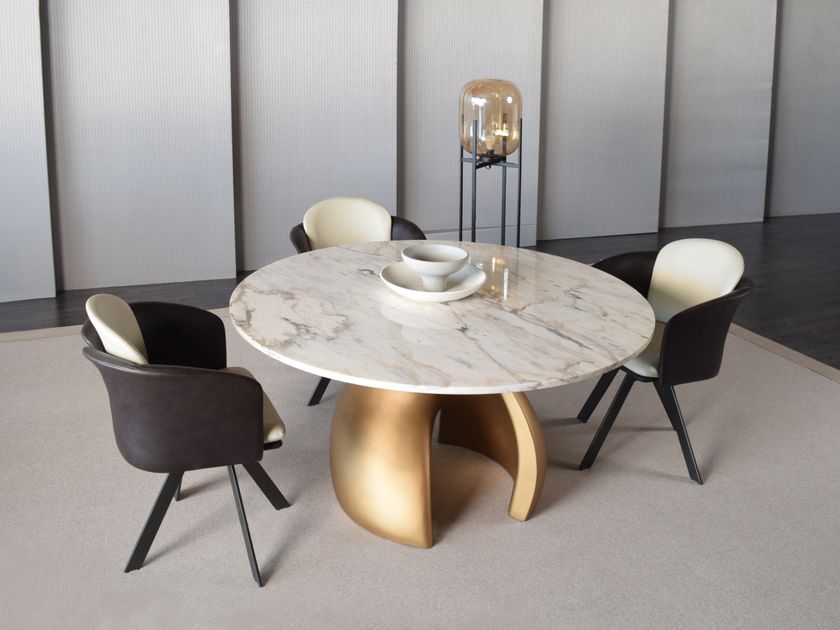 AMBRA Resin with Solid Surface tabletop dining table By Able