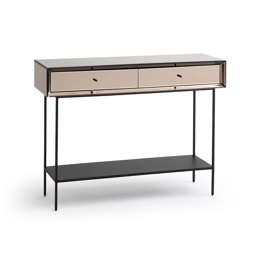 OLAGA Mirrored glass console table with drawers By AMPM
