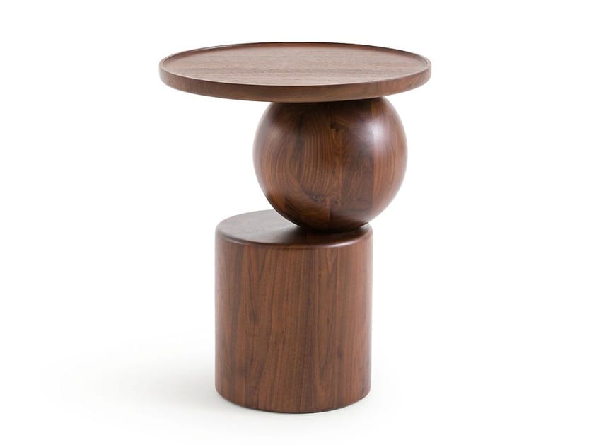 STIGIDO Round walnut side table By AMPM