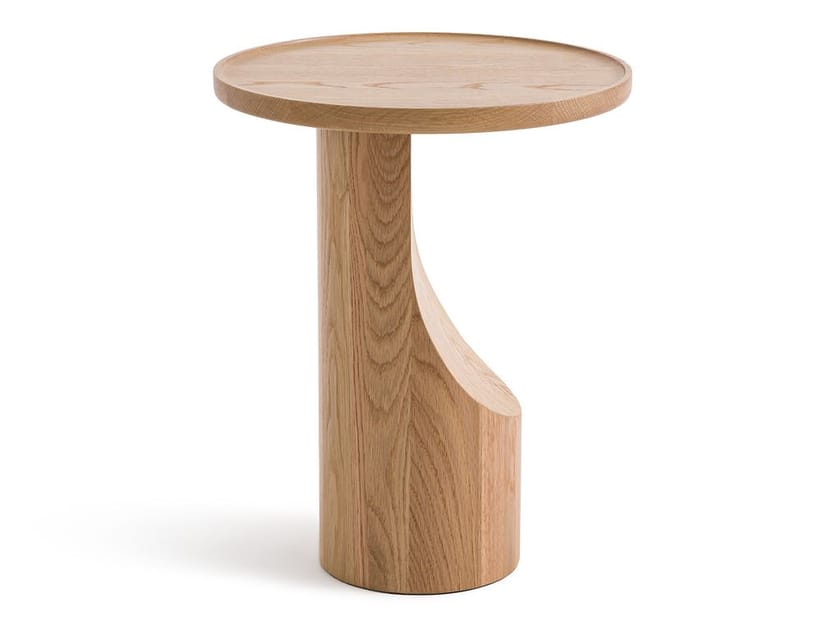 STIGIDO Round oak side table By AMPM