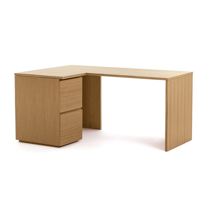 WORKING L-shaped sectional wood veneer office desk By AMPM