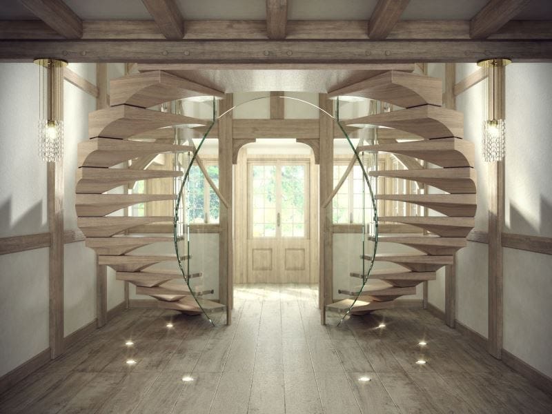 ANACONDA | Solid wood cantilevered staircase By Siller Treppen