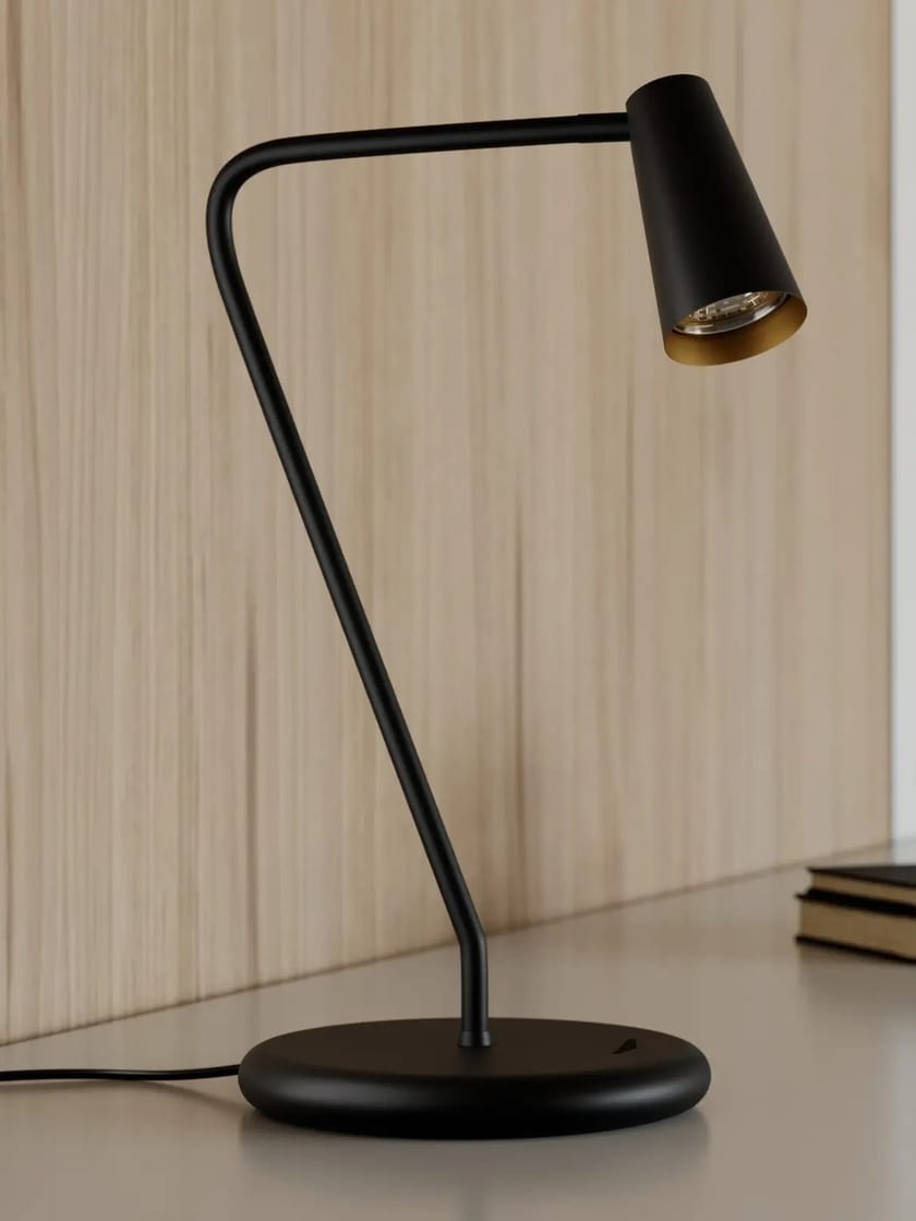 ANGELINA BLACK | Table lamp LED adjustable metal table lamp By Lucande ...
