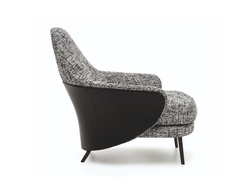 ANGIE Fabric armchair with footstool By Minotti | design GamFratesi
