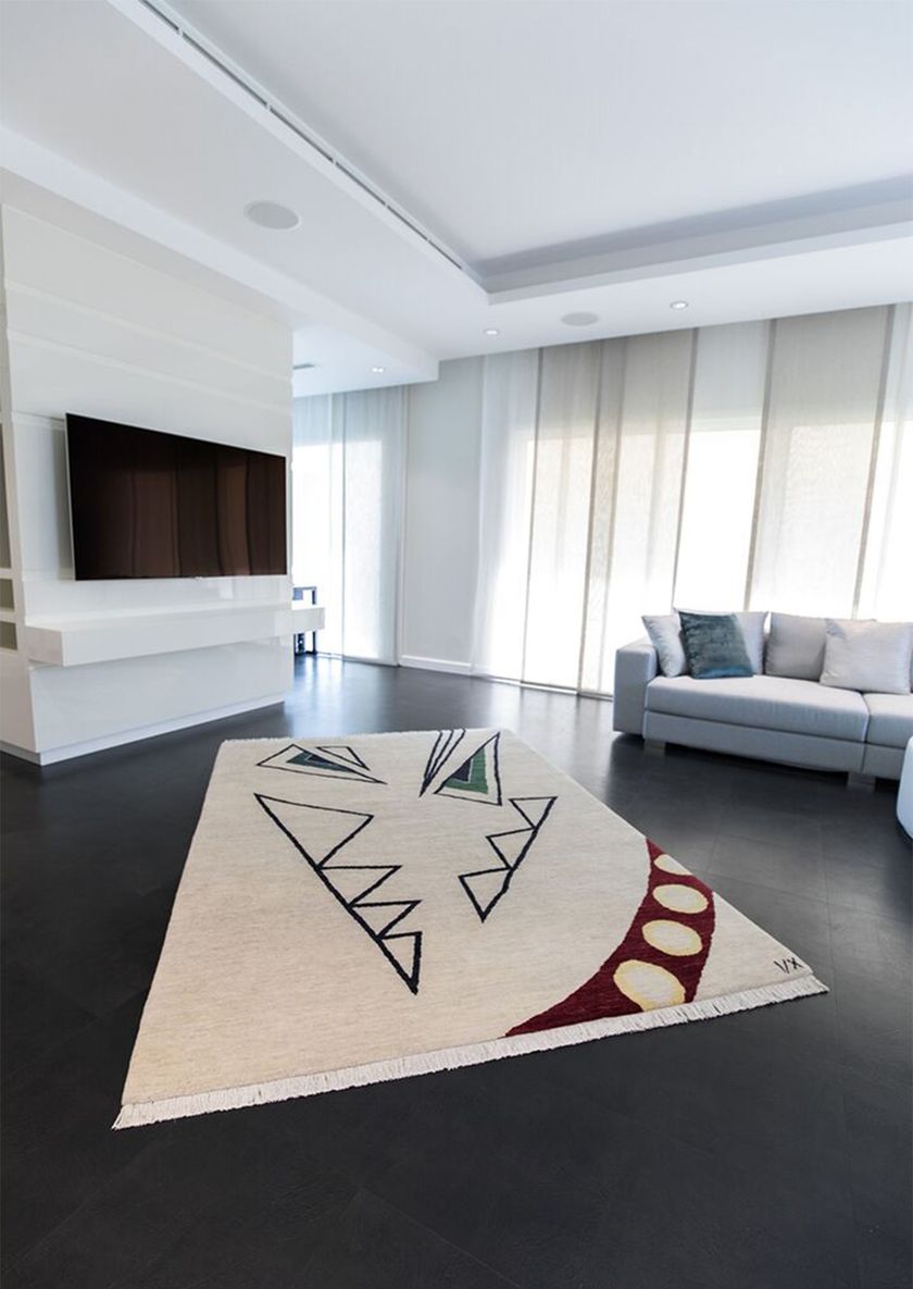 Hand-knotted Afghan wool rug ANGRY By Carpets CC by Cecilia Setterdahl