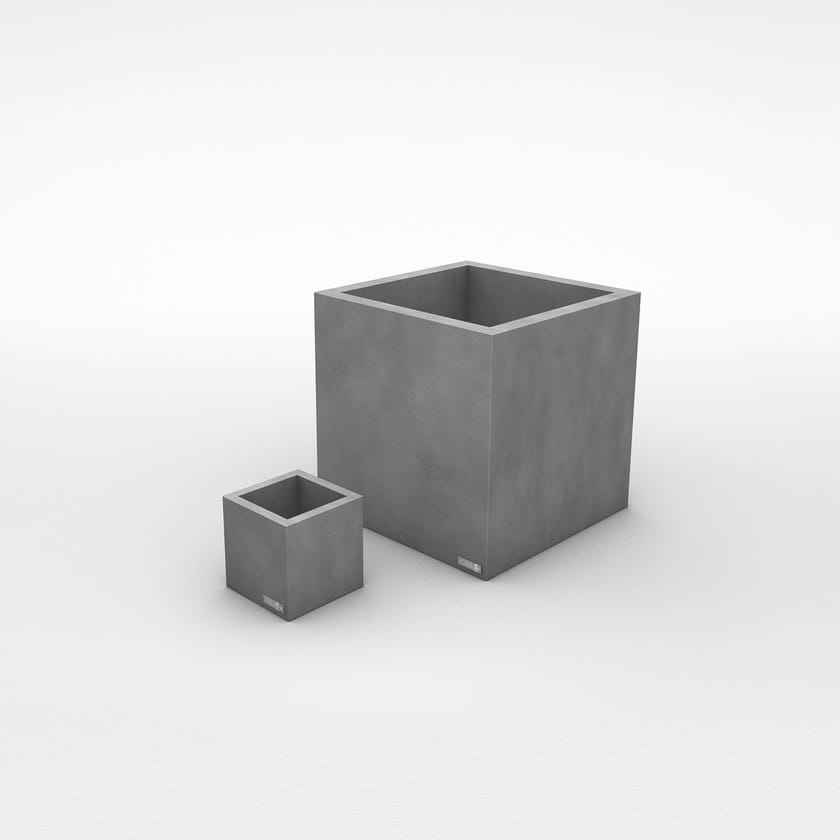 Square concrete planter ANGULUS SATIO MAGNO By CO33