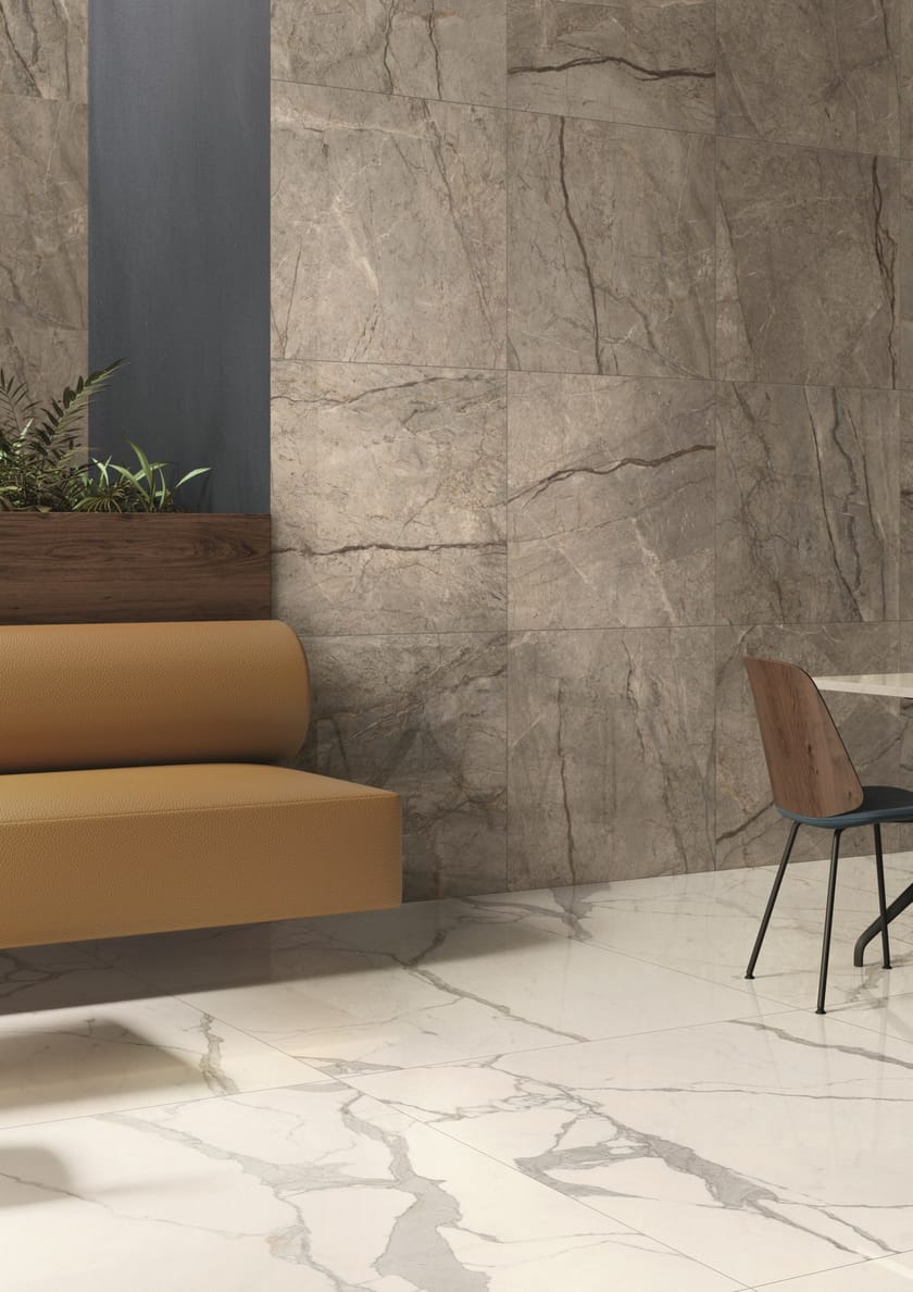 Pavimento/rivestimento in gres porcellanato effetto marmo ANIMA FUTURA AMAZING SILVER ...