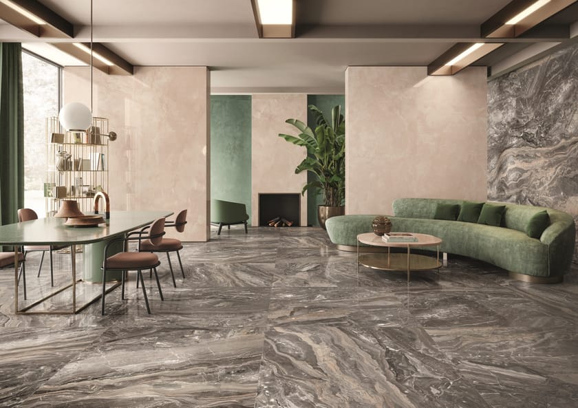Pavimento/rivestimento in gres porcellanato effetto marmo ANIMA FUTURA KEEN GREY - Ceramiche ...