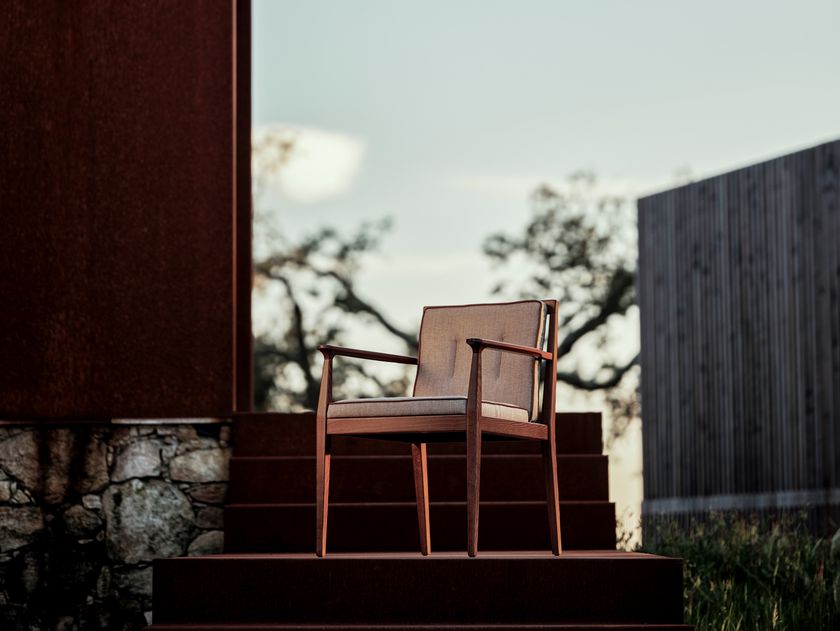 ANNIE M1103 Upholstered wooden chair with armrests By More Contract ...