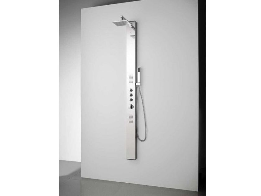 Thermostatic shower panel with hand shower APOL By Systempool
