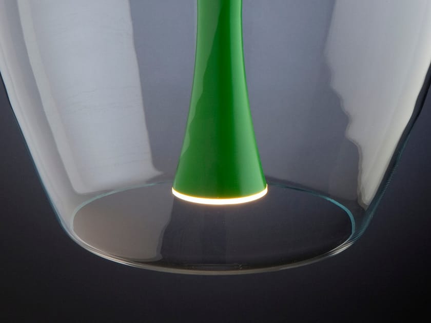LED glass and aluminium pendant lamp APPLE MOOD By Quasar design Malika ...