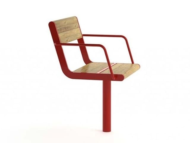 APRIL SEAT HIGH BACK | Outdoor chair Wooden outdoor chair By VESTRE