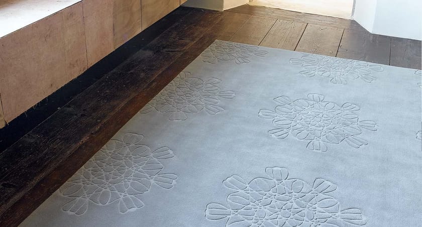 Tapis à fleur uni en laine ARABESQUE By Paola Lenti