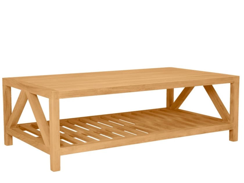 ARBOR Rectangular teak coffee table By JANUS et Cie | design Janice Feldman