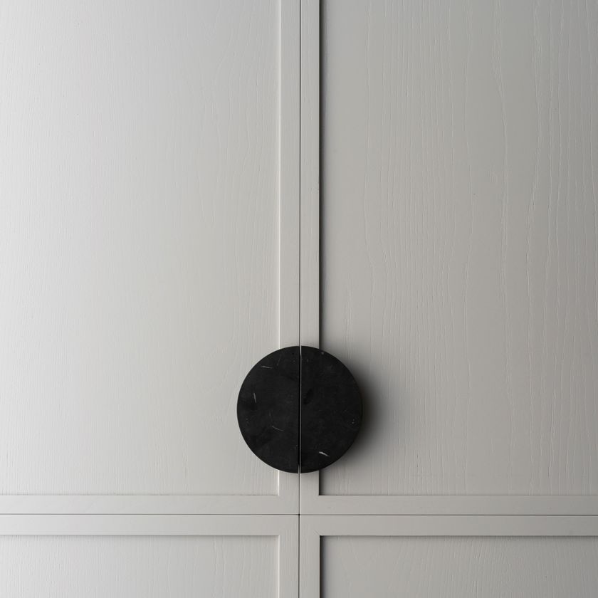 ARC | Nero Marquina marble furniture handle Nero Marquina marble ...