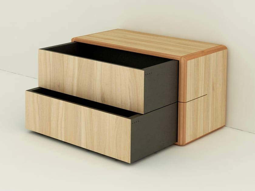 ARCA | Rectangular bedside table Rectangular wooden bedside table with ...