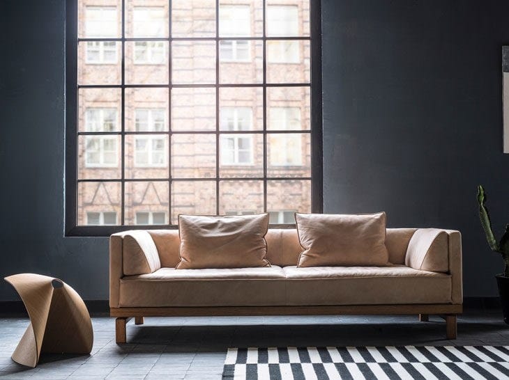 Leather sofa with electric motion ARCO By Extraform