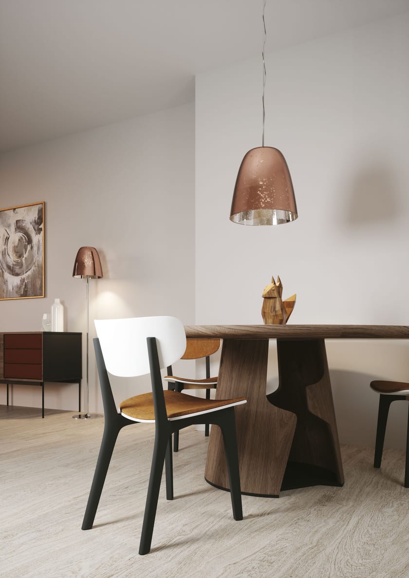 ARES | Floor lamp Blown glass and metal floor lamp By Fan Europe Lighting