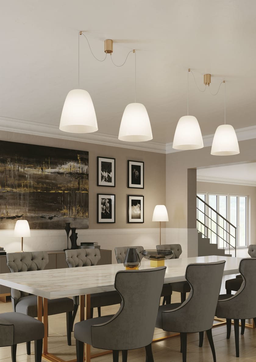 ARES | Lampada a sospensione in vetro By Fan Europe Lighting