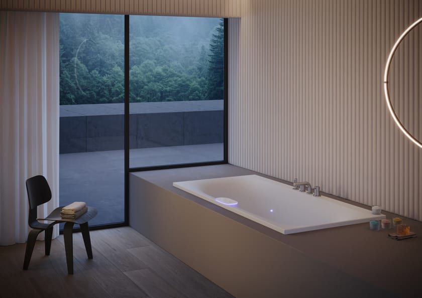 Rectangular acrylic bathtub ARGA® 180 By Jacuzzi® design Whynot Design