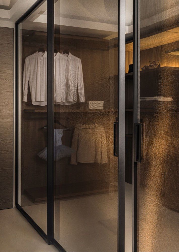 Sliding / Fixed glass and aluminium wall ARIA By EFFEBIQUATTRO